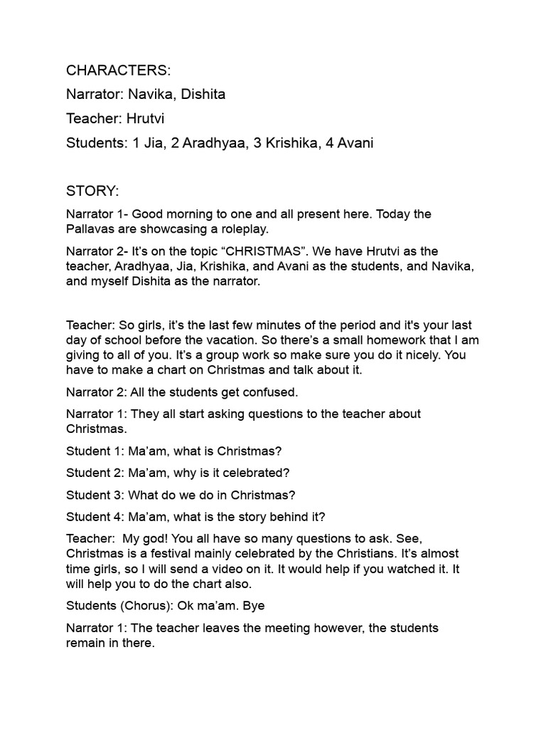CHRSTMAS PLAY SCRIPT | PDF
