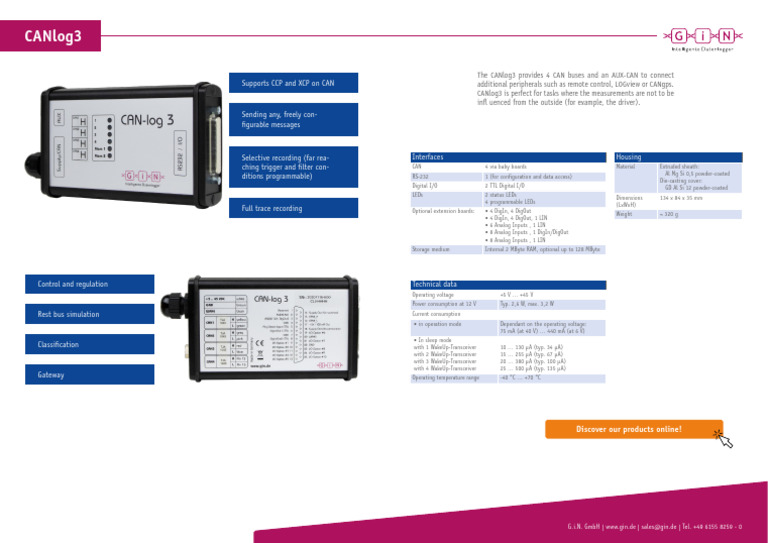 Canlog3 en | PDF | Computer Hardware | Information And Communications Technology