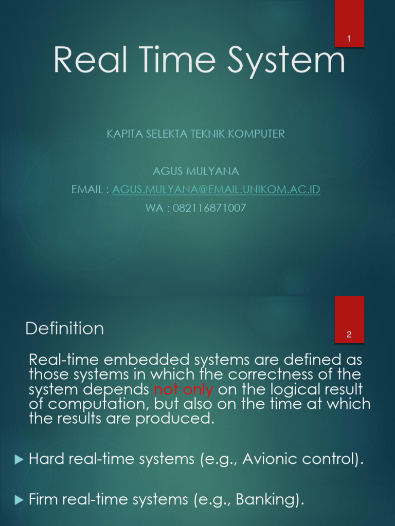Kapita Selekta - Real Time System - AGM - UPDATE 2020 | PDF | Scheduling (Computing) | Real Time ...