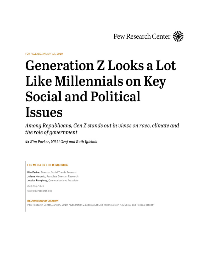 Generations Full Report FINAL 1.18 | PDF | Millennials | Baby Boomers