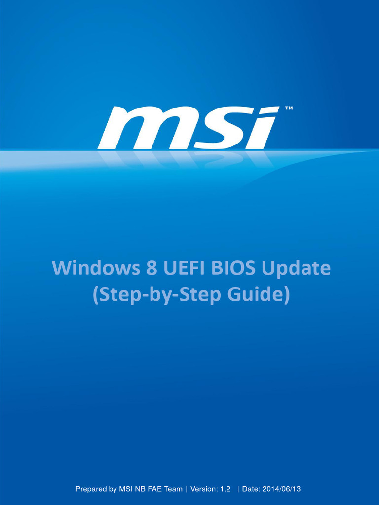 Win8 BIOS Update Step by Step Guide | PDF | Booting | Bios