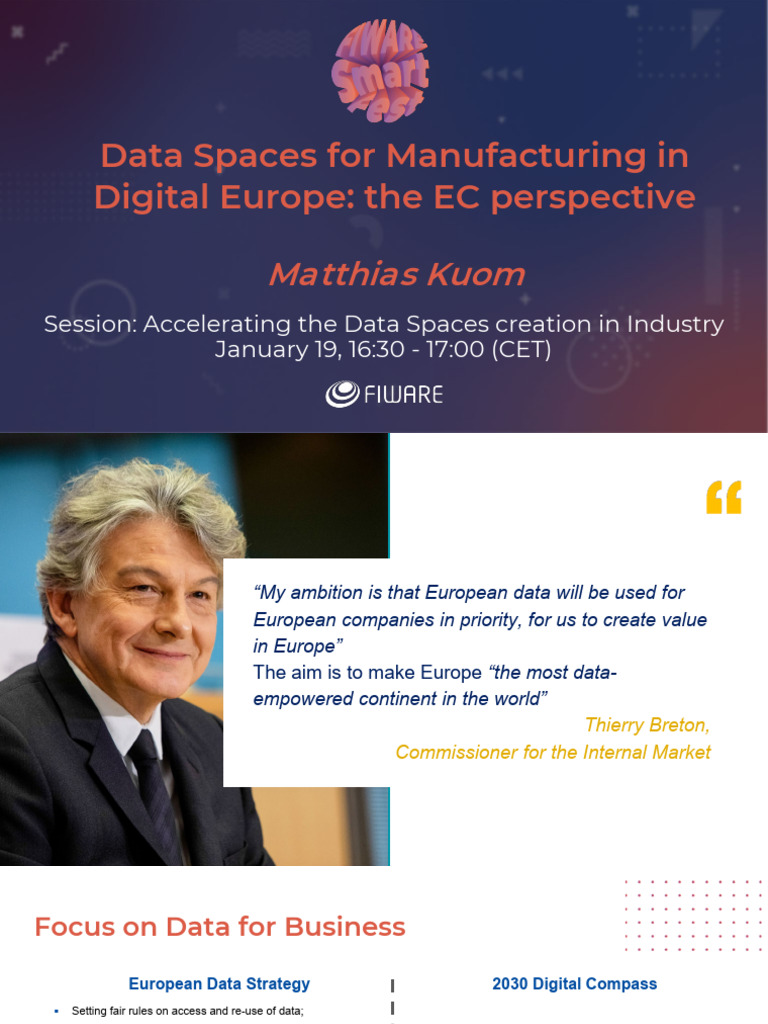 European Data Spaces in Manufacturing | PDF | Business Model | European ...
