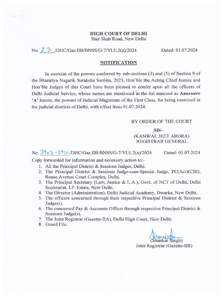 Notification Dated 01.07.2024 | PDF