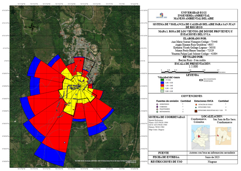 MAPA 1. ROSA DE LOS VIENTOS (DE DONDE VIENEN) Y ESTACIONES SVCA | PDF