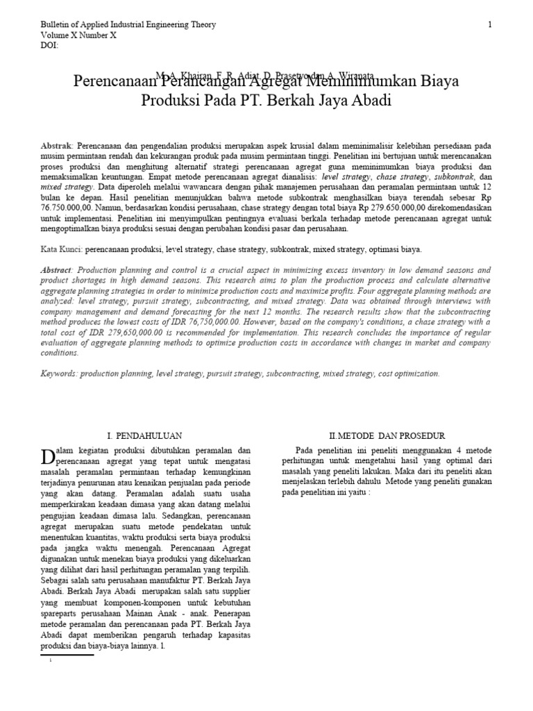 Jurnal PPIC LANJUTIN | PDF