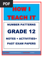Number Patterns, Sequences and Series Grade 12 Notes - Mathematics ...