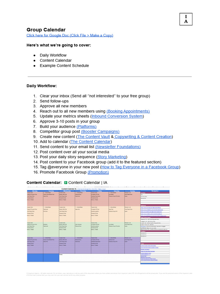 3 1 Group Calendar Pdf Facebook Websites