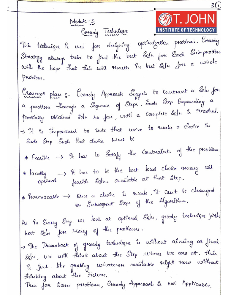 DAA (Module 3) | PDF