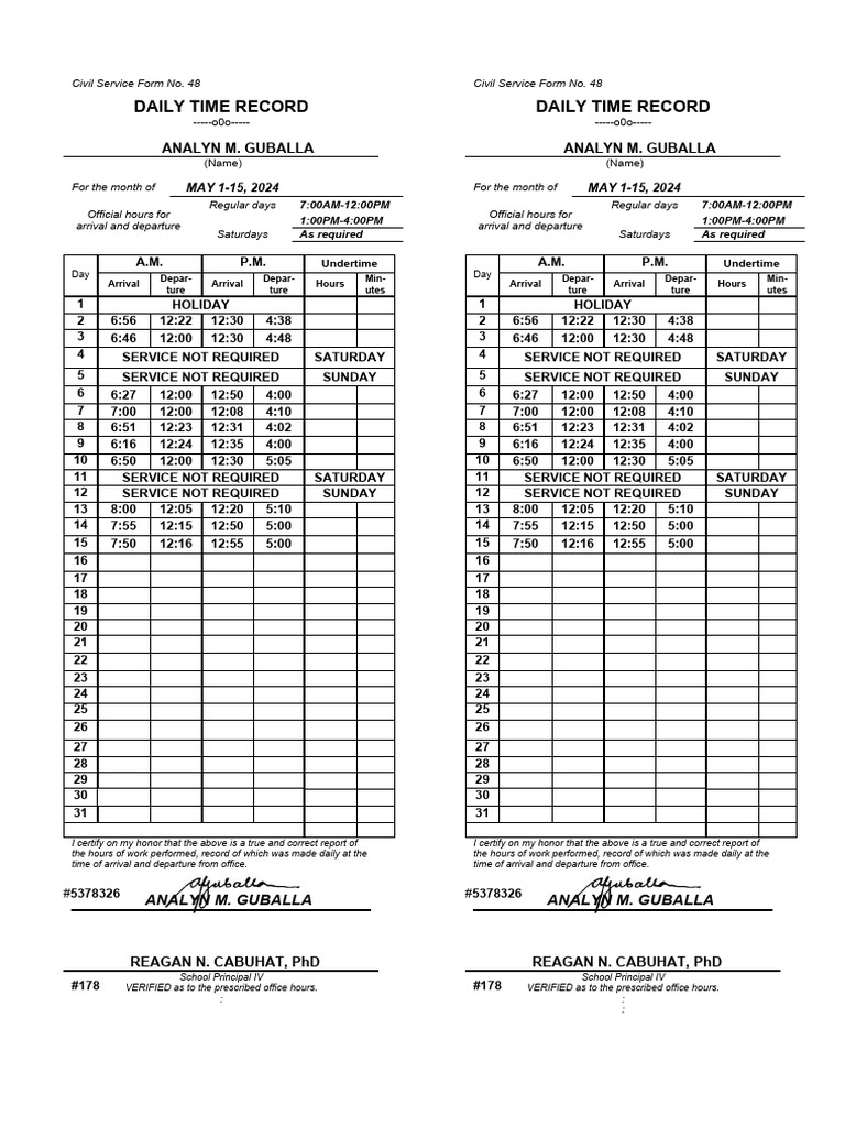 DTR-BLANK-FORM-48 | PDF