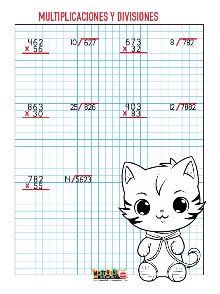 Ejercicios de Multiplicación y División | PDF