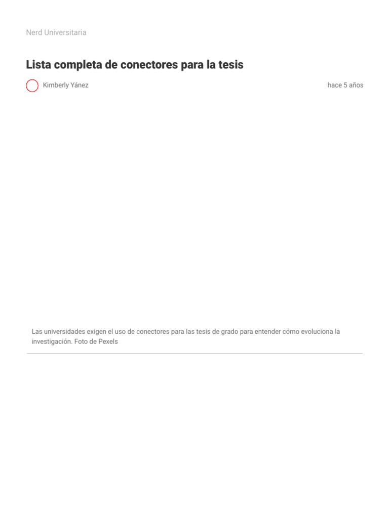 Conectores Esenciales para Tesis | PDF | Evidencia | Cognición