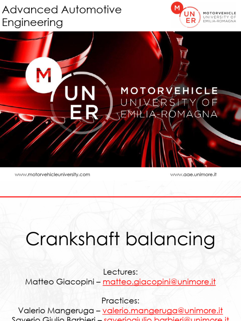 9 Crankshaft Balancing | PDF | Engines | Force