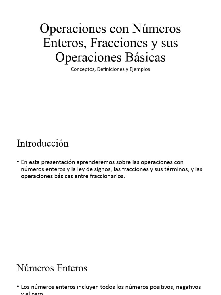 Operaciones con Números Enteros | Descargar gratis PDF | Entero | Números