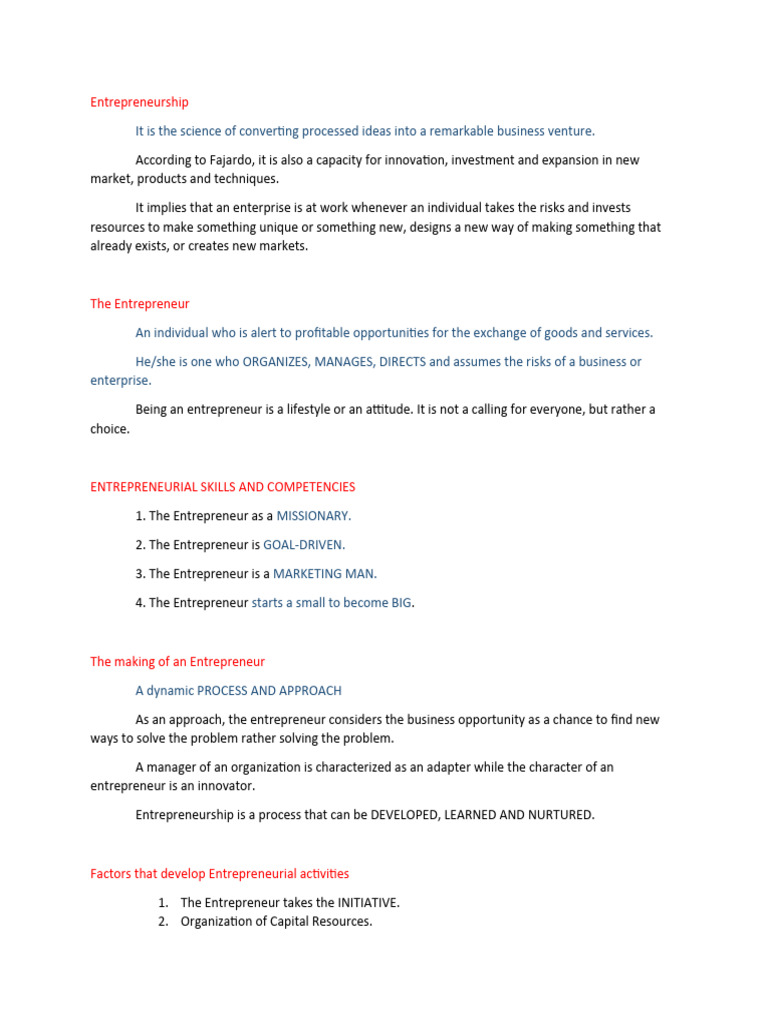 Understanding Entrepreneurship Essentials | PDF | Entrepreneurship ...