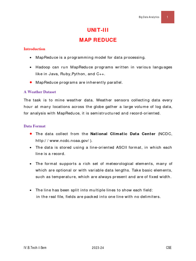 Unit Iii Lm Pdf Map Reduce Apache Hadoop 