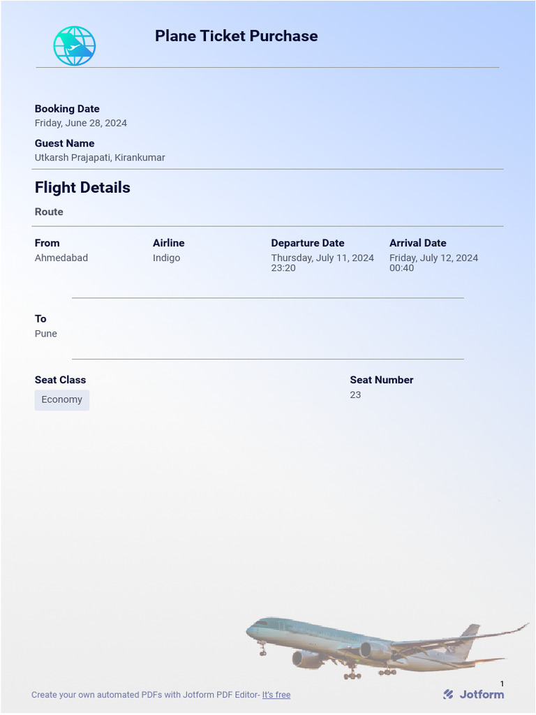 Utkarsh Prajapati Kirankumar. 06-28-2024 | PDF | Airlines