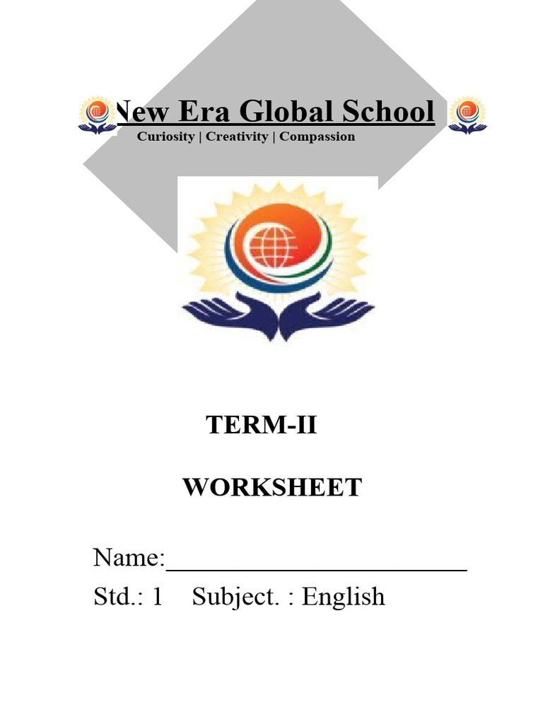 STD 1 English Term 2 Worksheet | PDF