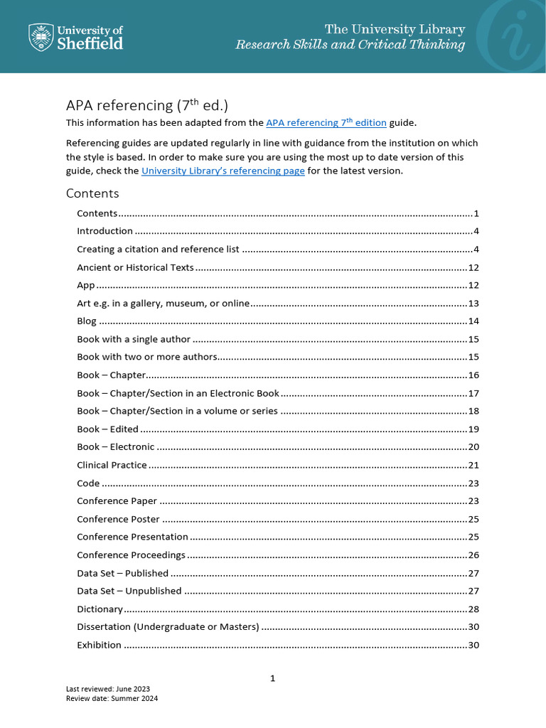 Apa 7 | PDF | Citation | Apa Style