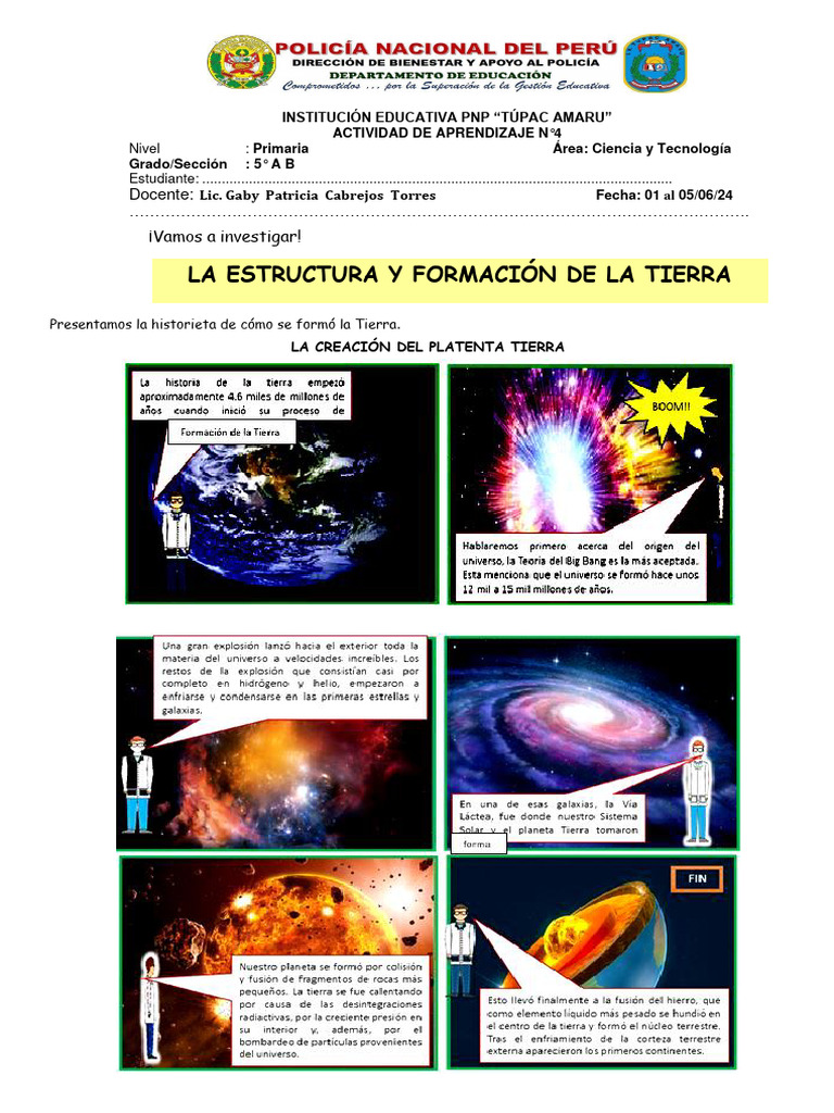 5to Grado Ciencia y Tecnología Semana 3 | PDF | Tierra | Roca (geología)