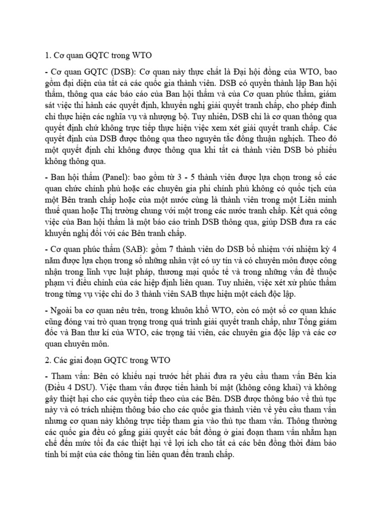 Trọng tài trong WTO | PDF