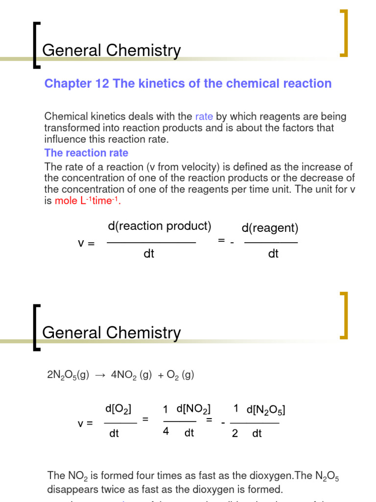 Lecture 3 - Kinetics | Download Free PDF | Reaction Rate | Chemical Kinetics