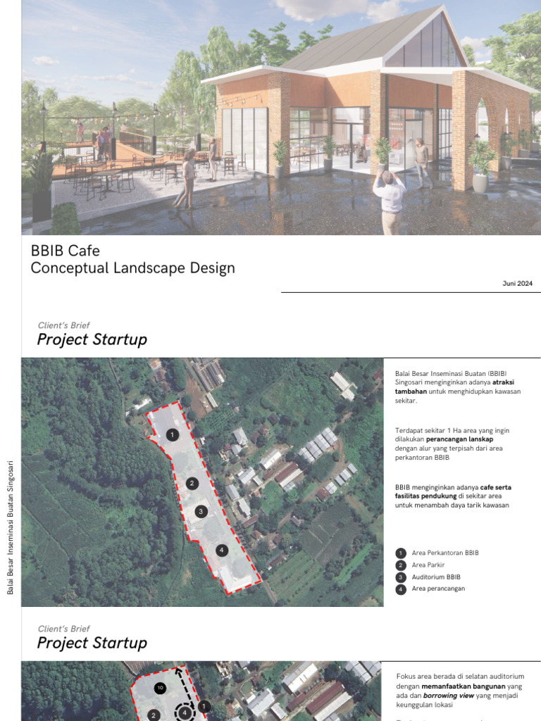 Desain Lanskap Cafe BBIB Singosari | PDF