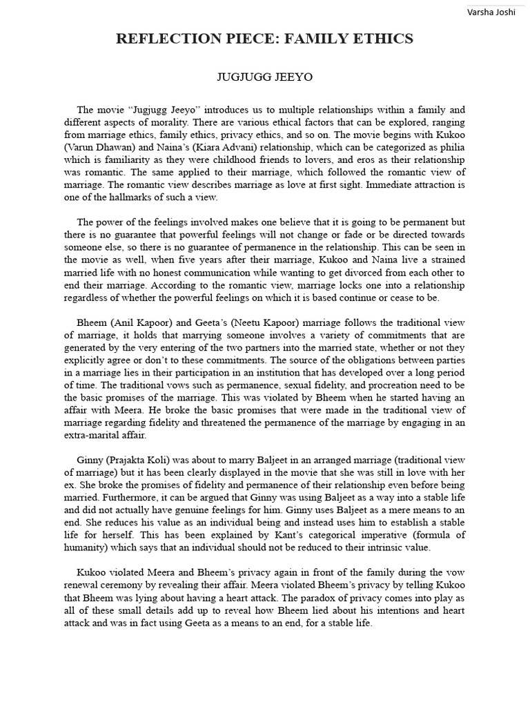 Ethics Movie Review | PDF | Social Psychology