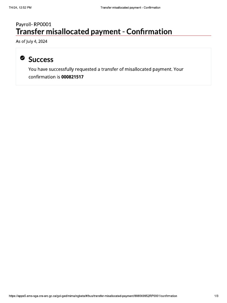 PD7A Payment Transfer Request Jan- May 2024 | PDF