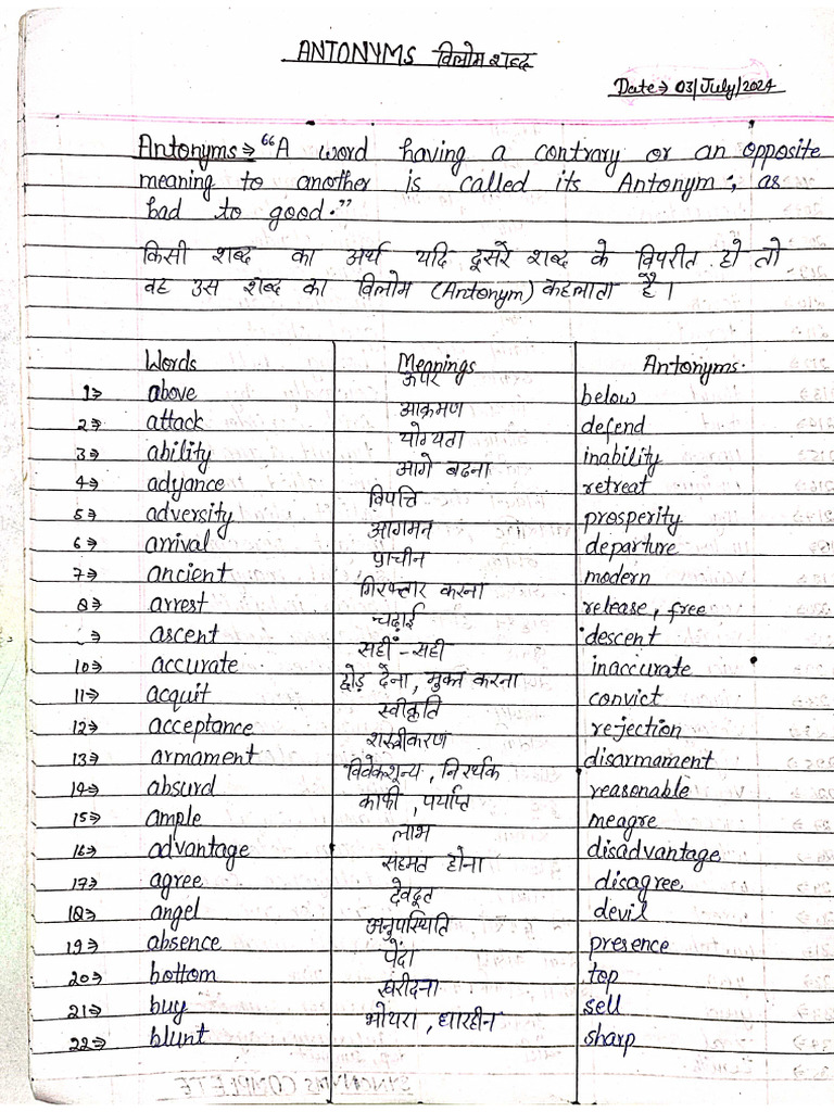 Antonyms | PDF | Lexical Semantics | Lexicology