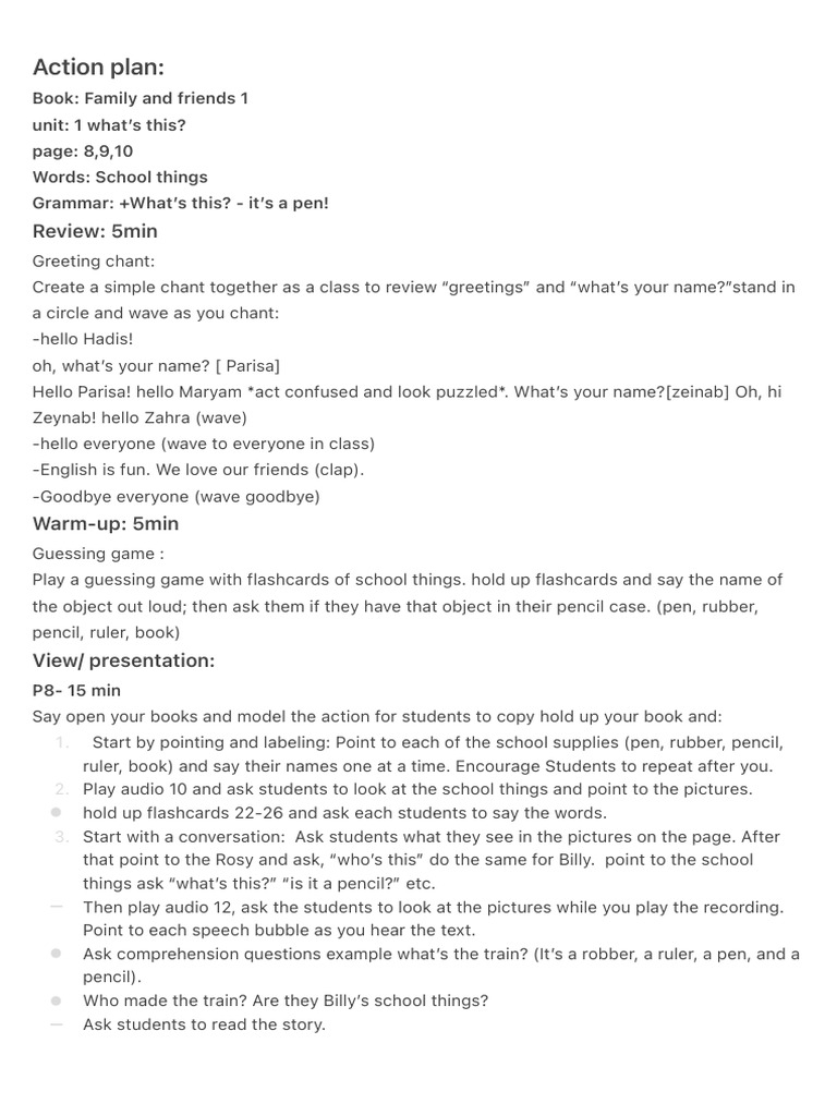 Action Plan: PDF | PDF | Human Communication