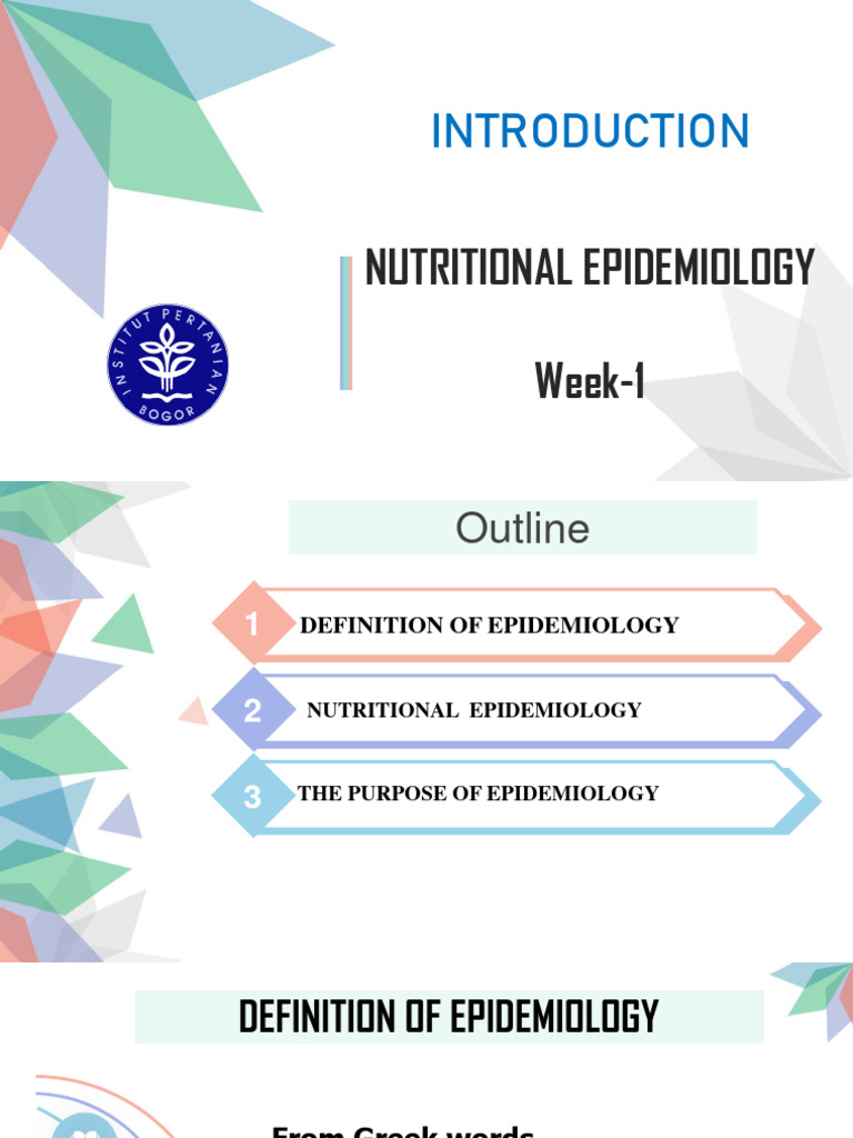 01 Introduction of Epidemiology | PDF | Epidemiology | Medical Statistics