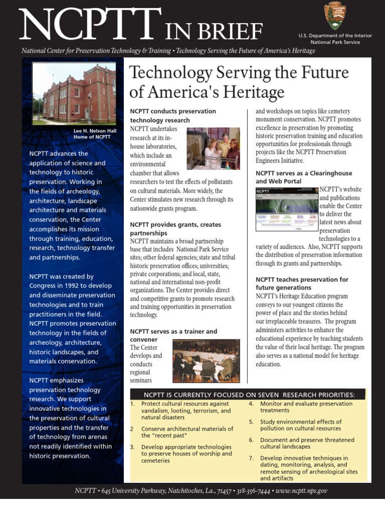 NCPTT Program Briefs | PDF