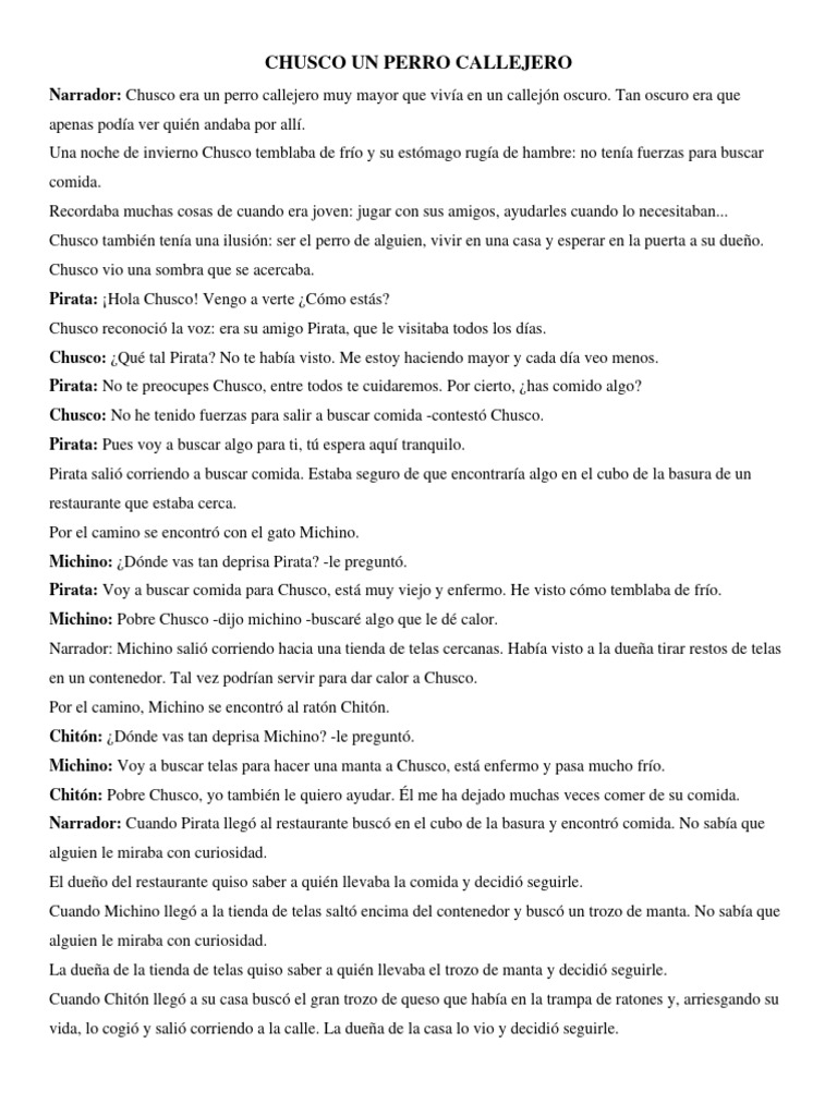 Chusco Un Perro Callejero - Completo | PDF