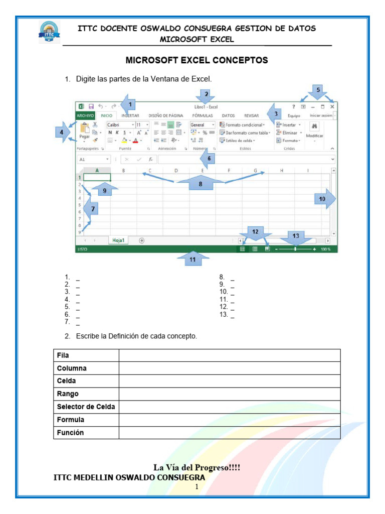 1er Microsoft Excel Conceptos | PDF | Microsoft Excel