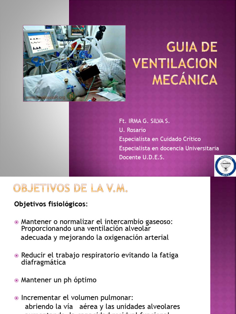 VENTILACION Mecánica UDES | PDF | Sistema respiratorio | Respiración