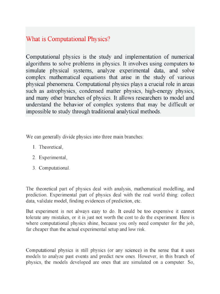 Computational Physics | PDF