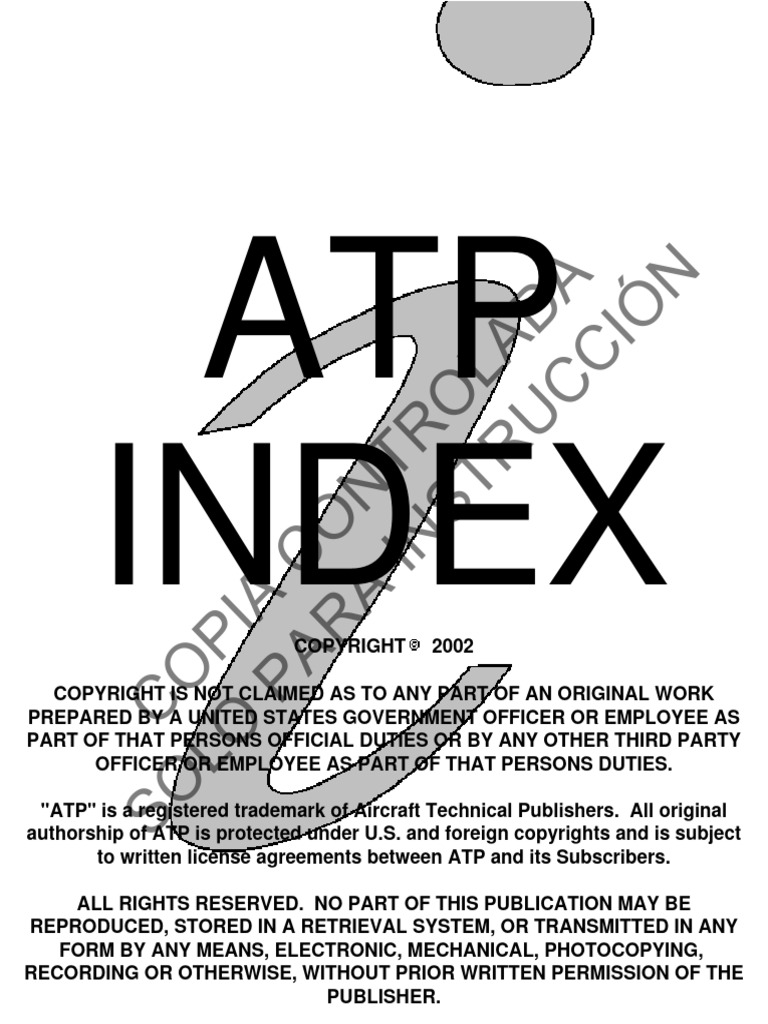 ATP Index: Copia Controlada para Instrucción | PDF | Aviation | Aircraft