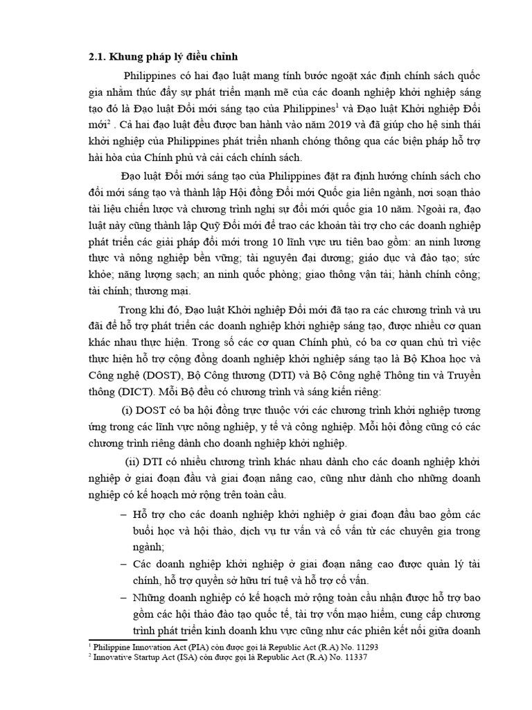 2.1 Khung Pháp Lý Điều Chỉnh | PDF