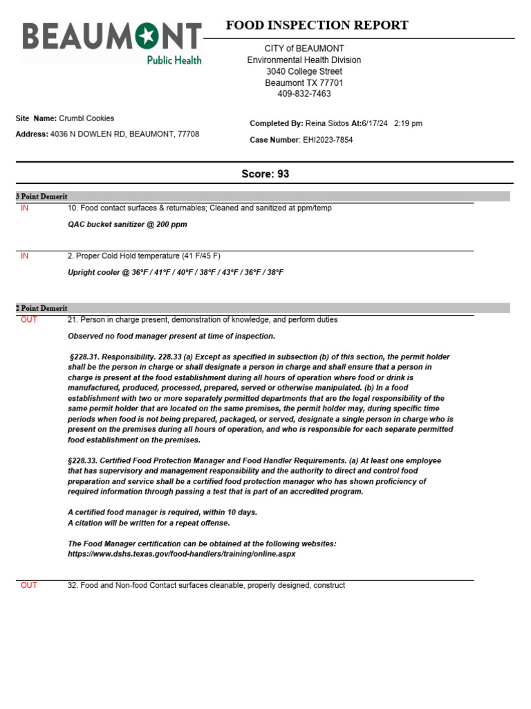 Crumbl Cookies | PDF | Pest Control