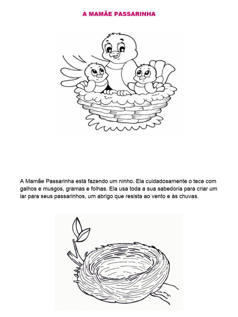 A Mamãe Passarinha e Seu Ninho Aconchegante | PDF | Casa e Jardim | Juvenil