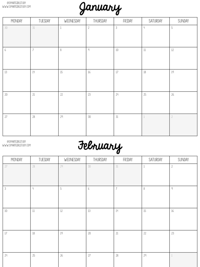 2020 Calendar Plain (Landscape) | PDF