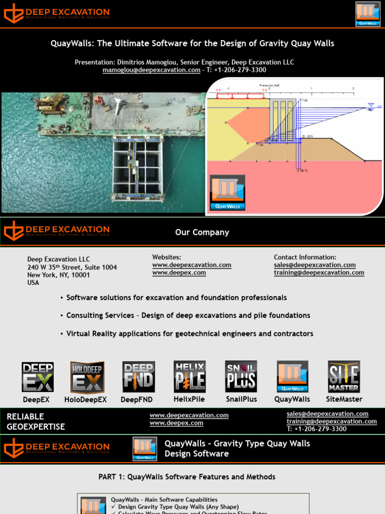 QuayWalls: Gravity Quay Wall Design Software | PDF | Finite Element Method | Applied And ...