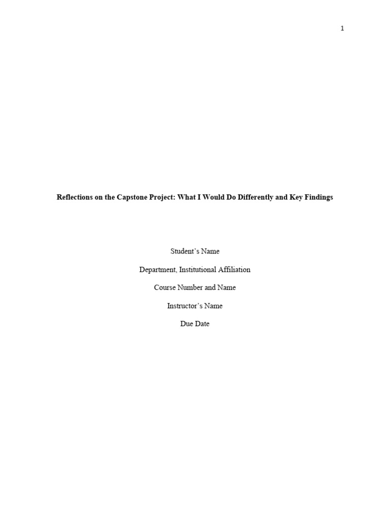 Capstone Project Reflections on ERP | PDF | Change Management ...