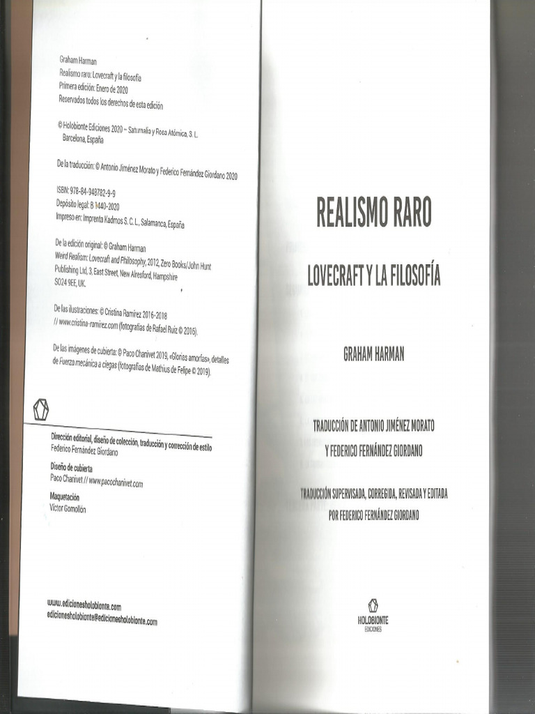 Graham Harman - Lovecraft y La Filosofía (Realismo Raro) | PDF
