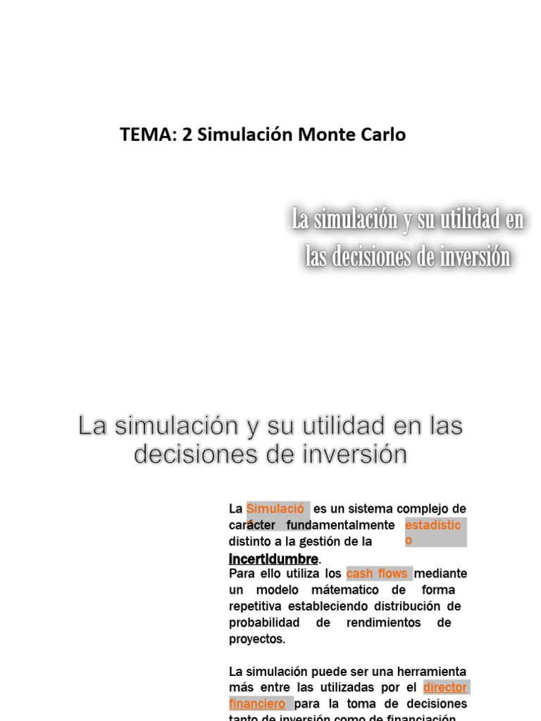 Tema 2 Simulación Monte Carlo | PDF | Simulación | Probabilidad