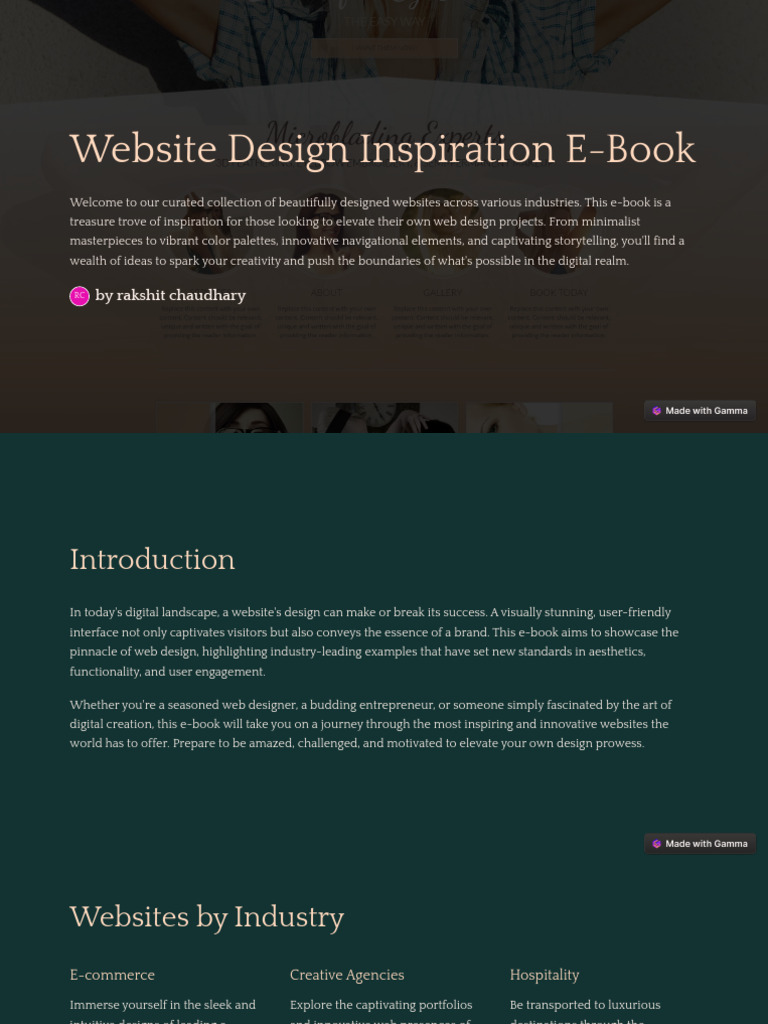 Inspiring Website Design E-Book | PDF | Menu (Computing) | Web Design