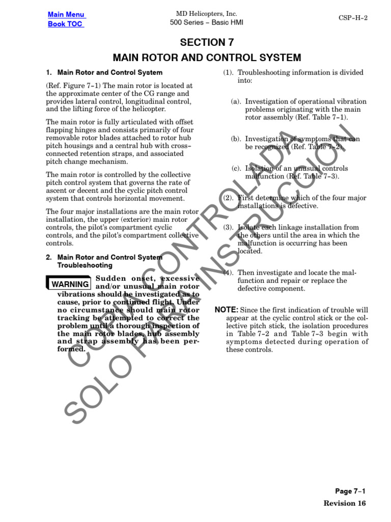 Main Rotor Blade Tracking and Troubleshooting | PDF | Helicopter Rotor ...