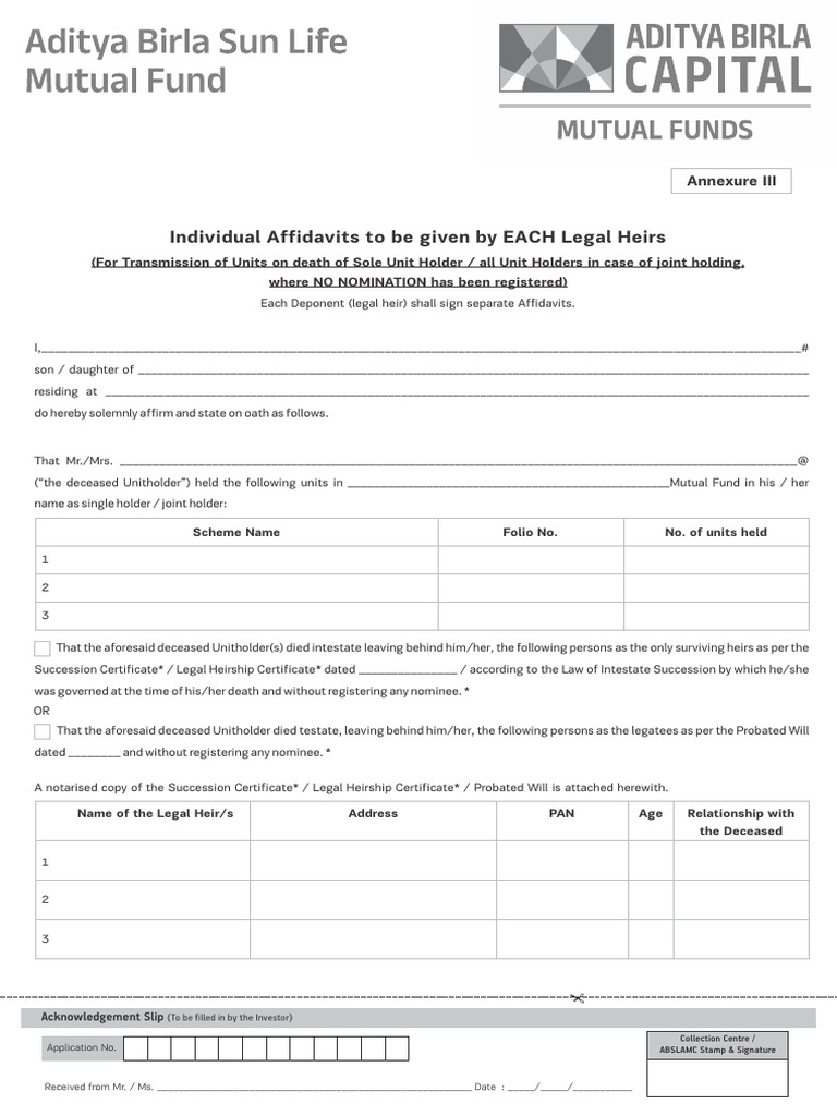 Legal Heir Affidavit Format Guide | PDF | Affidavit | Intestacy