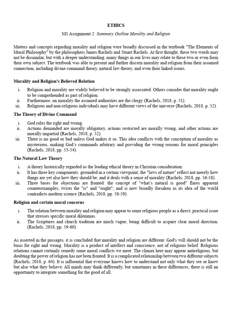 ETHICS 3 | PDF | Morality | Divine Command Theory