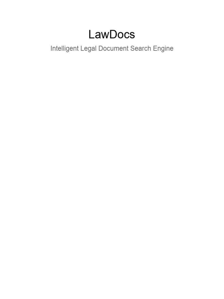 LawDocs - Intelligent Legal Document Search Engine | PDF | Database Index | Computing